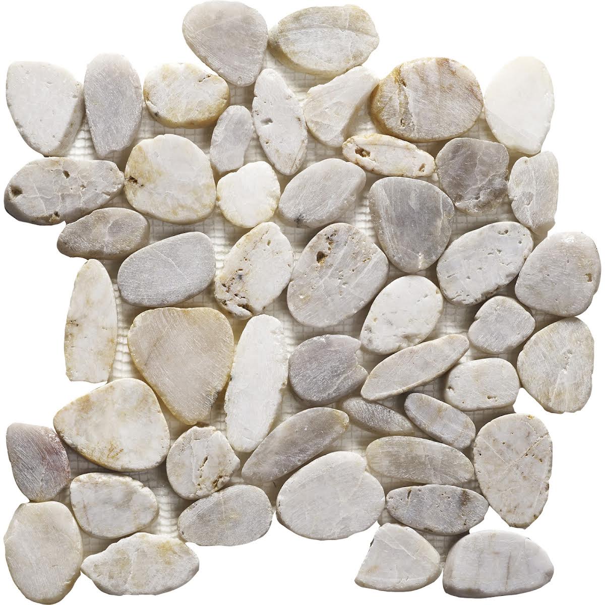 Amiata Richmond Cream Large Pebble Mosaic Tiles 300 x 300mm