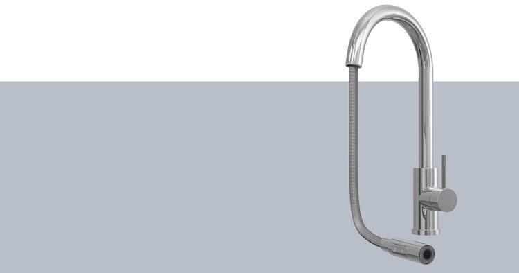 Modern Mono Pull Out Kitchen Mixer Tap Spout Dual Spray Single Lever Chrome