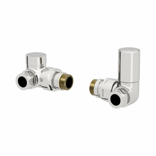 DuraTherm Corner Chrome Radiator Valve Pack - 15mm