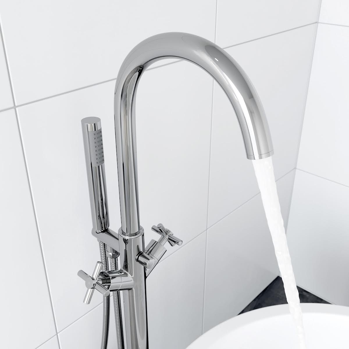 Architeckt Lattra Freestanding Bath Shower Mixer Tap
