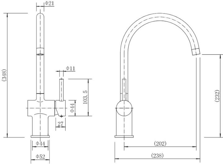 Sauber Cascade Kitchen Mixer Tap Chrome