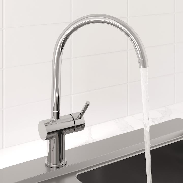 Sauber Cascade Kitchen Mixer Tap Chrome