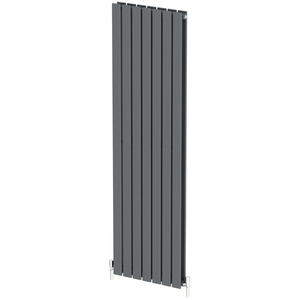 Anthracite Designer Radiator Vertical Flat Panel Double Panel Rad ...
