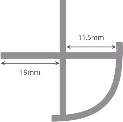 Multipanel Wall Panel External Corner Profile Type B Bright Polished