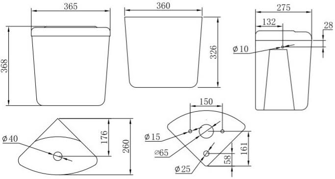 Essentials Forli Space Saving Corner Toilet & Soft Close Seat
