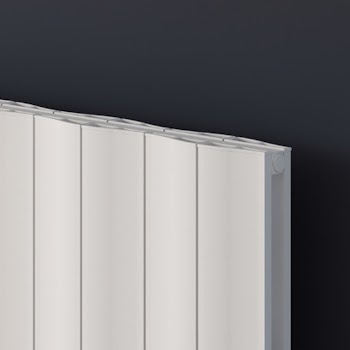 Reina Wave Horizontal Double Panel Designer Radiator White Aluminium ...