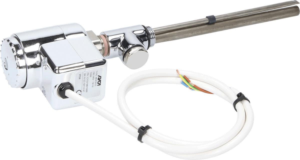 Rica Atlantis Chrome Towel Rail Element Thermostatic 150w