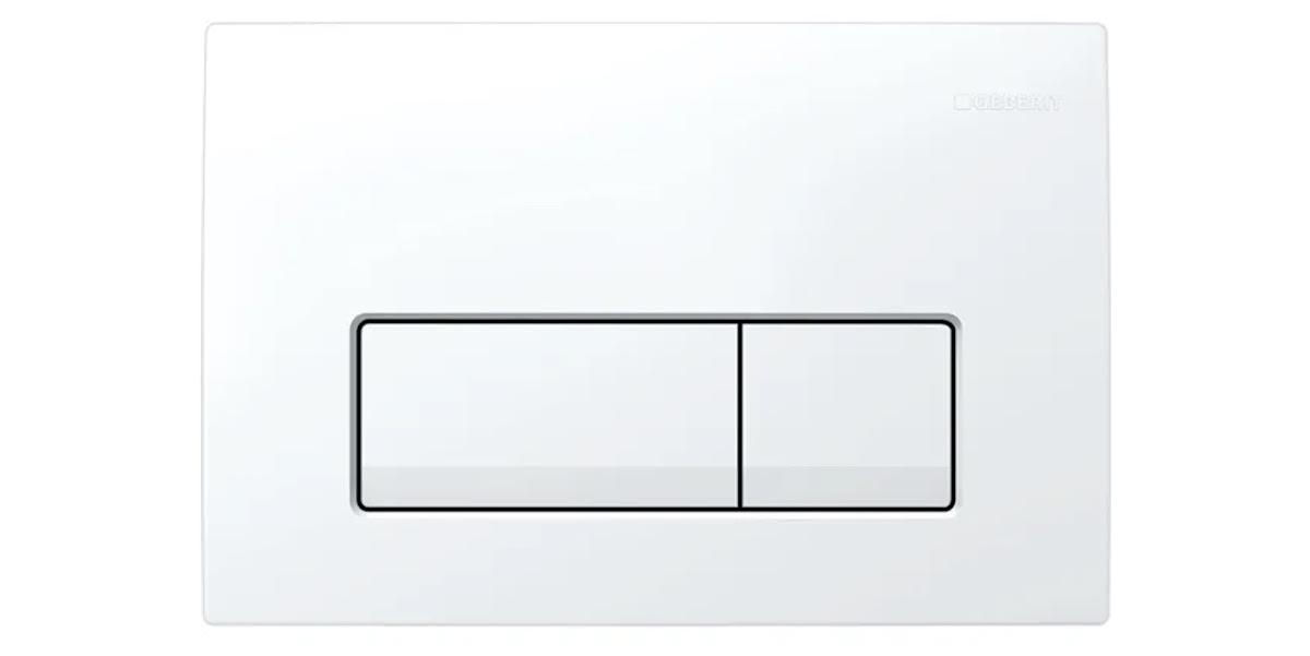 Geberit Delta50 Dual Flush Plate for Concealed Cisterns - White
