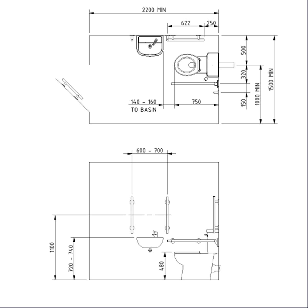 Premium Rimless Luxury Close Coupled Doc M Toilet Pack - Matt Black