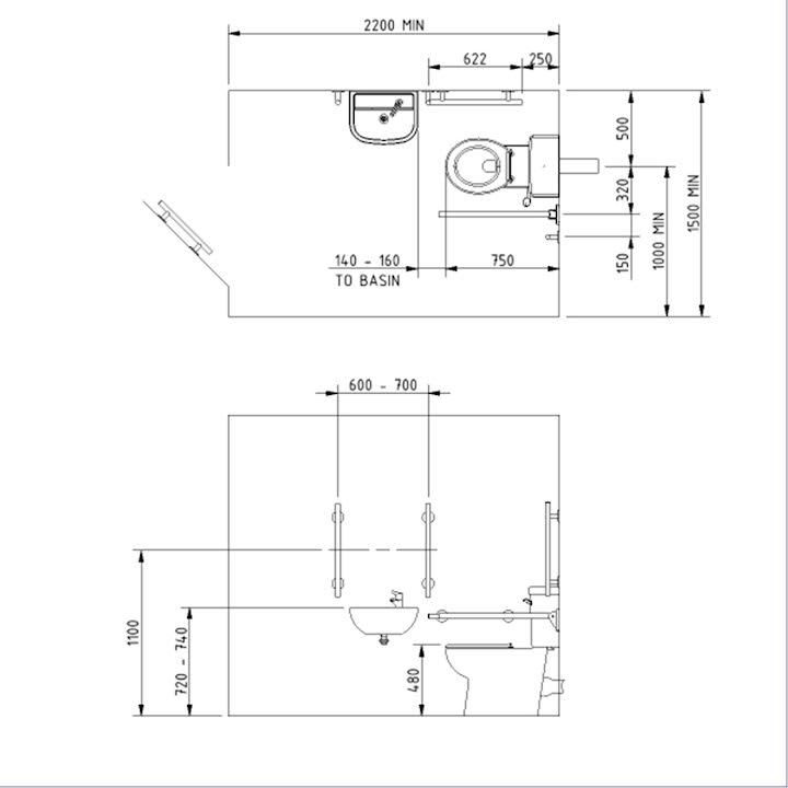 Premium Rimless Luxury Close Coupled Doc M Toilet Pack - Matt Black
