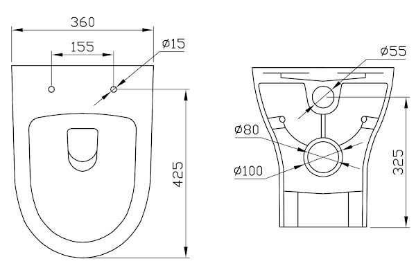 Artis Luna Grey Gloss Toilet & Vanity Unit with Basin - 1720mm