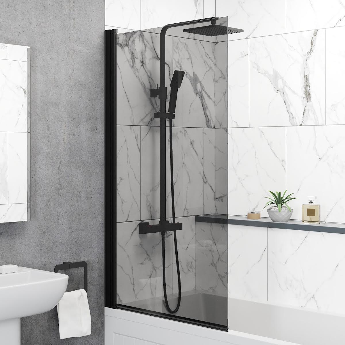 Square Overbath Shower Screens - Plumbworld