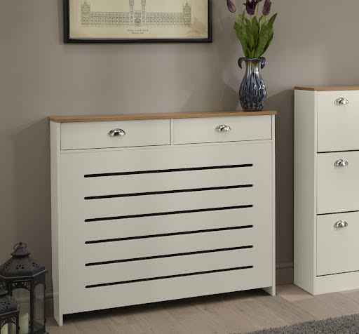 Vale Designs Cream Radiator Cover - Medium with Drawers 1115mm