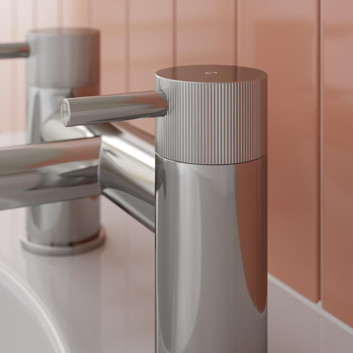 Merano Fluted Bath Mixer Tap - Chrome