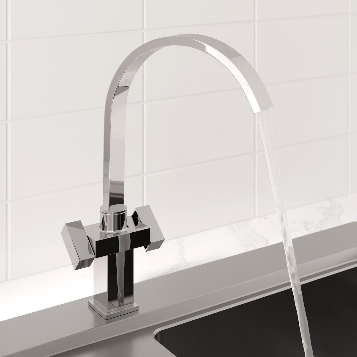 Sauber Aarau Kitchen Mixer Tap Chrome