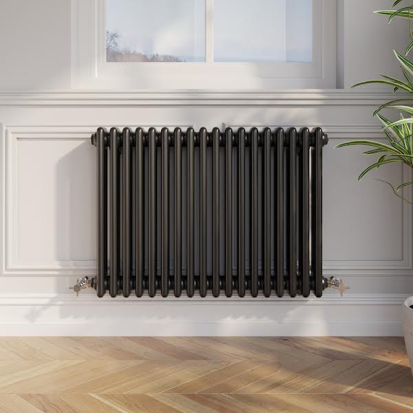 Park Lane Traditional Colosseum Triple Bar Column Radiator Black - 600 ...