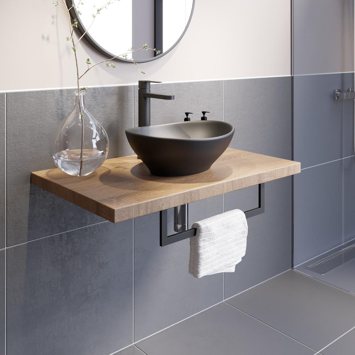 Floating Basin Shelves - Plumbworld