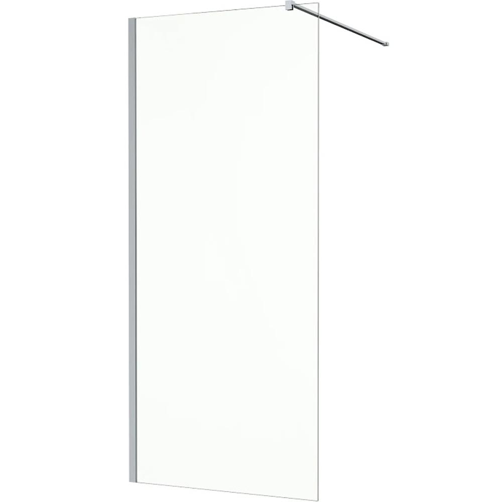 Diamond Walk In Shower Screens with 1700 x 700mm Tray & Hinged Return ...