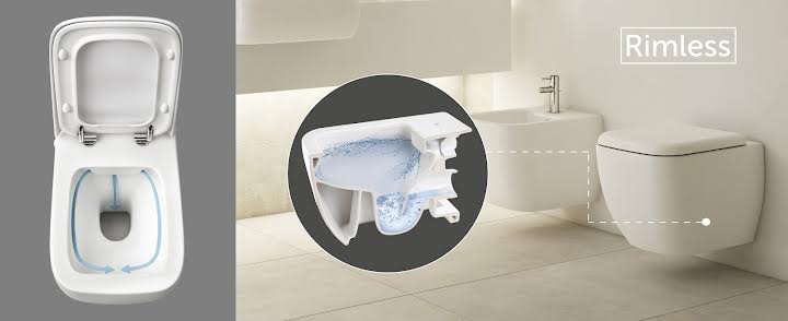 RAK Ceramics Resort Comfort Height Rimless Toilet & Seat RSTPAKMX