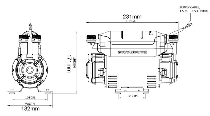 Stuart Turner Showermate Eco Shower Pump 1.5 Bar Twin Positive Impeller ...