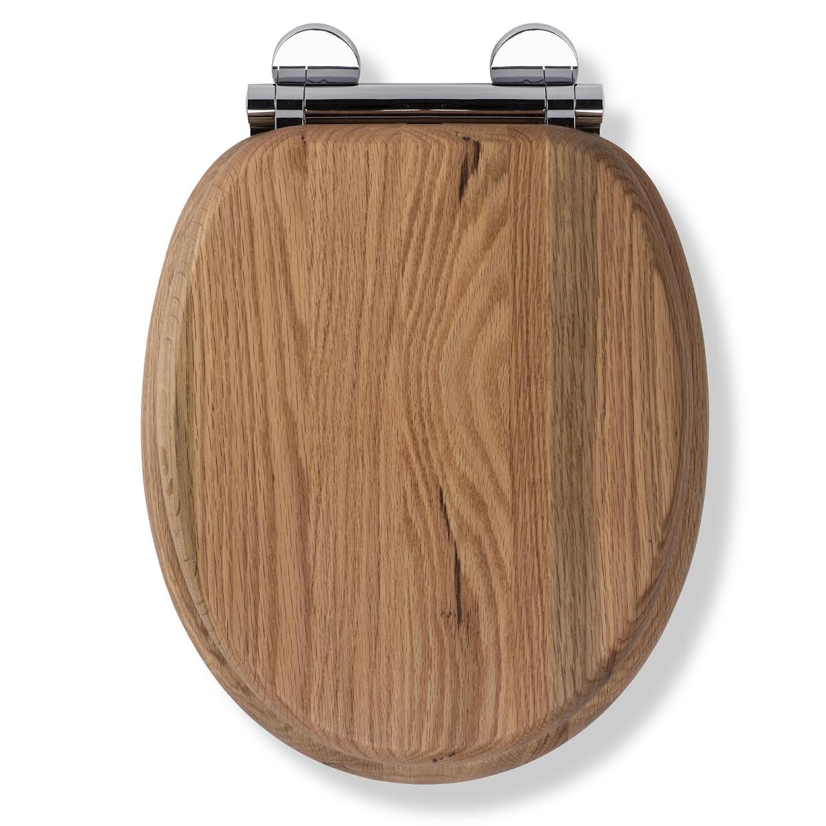 Croydex Rutland Flexi-Fix Soft Close Round Oak Solid Wood Toilet