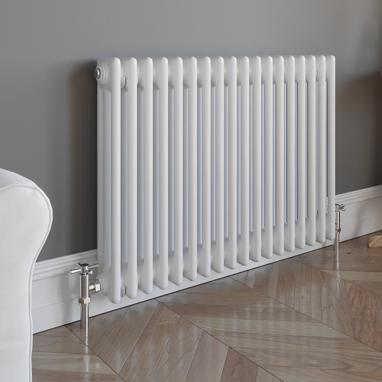 Traditional Classic Colosseum Horizontal Triple Bar Radiator 600 x ...