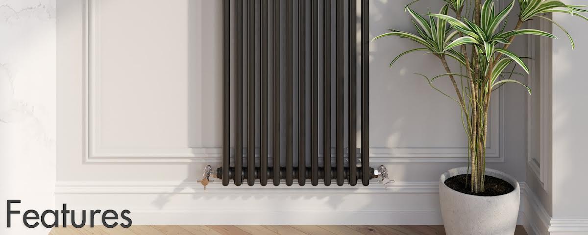 Park Lane Traditional Vertical Colosseum Double Bar Column Radiator ...