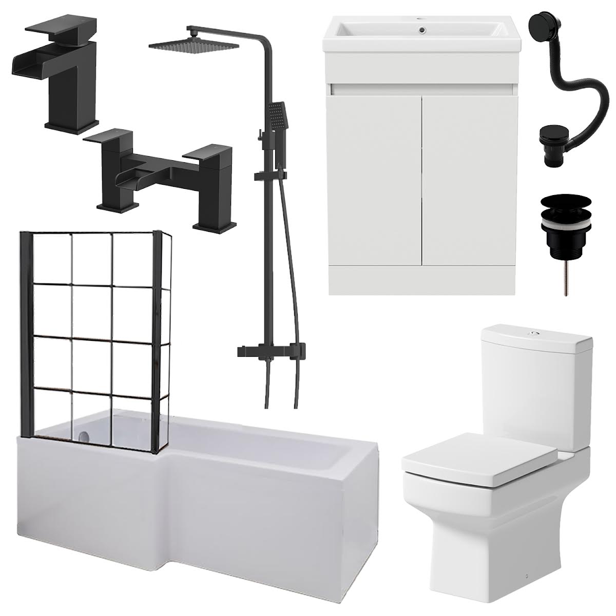 Complete Bathroom Suites with Shower - Plumbworld