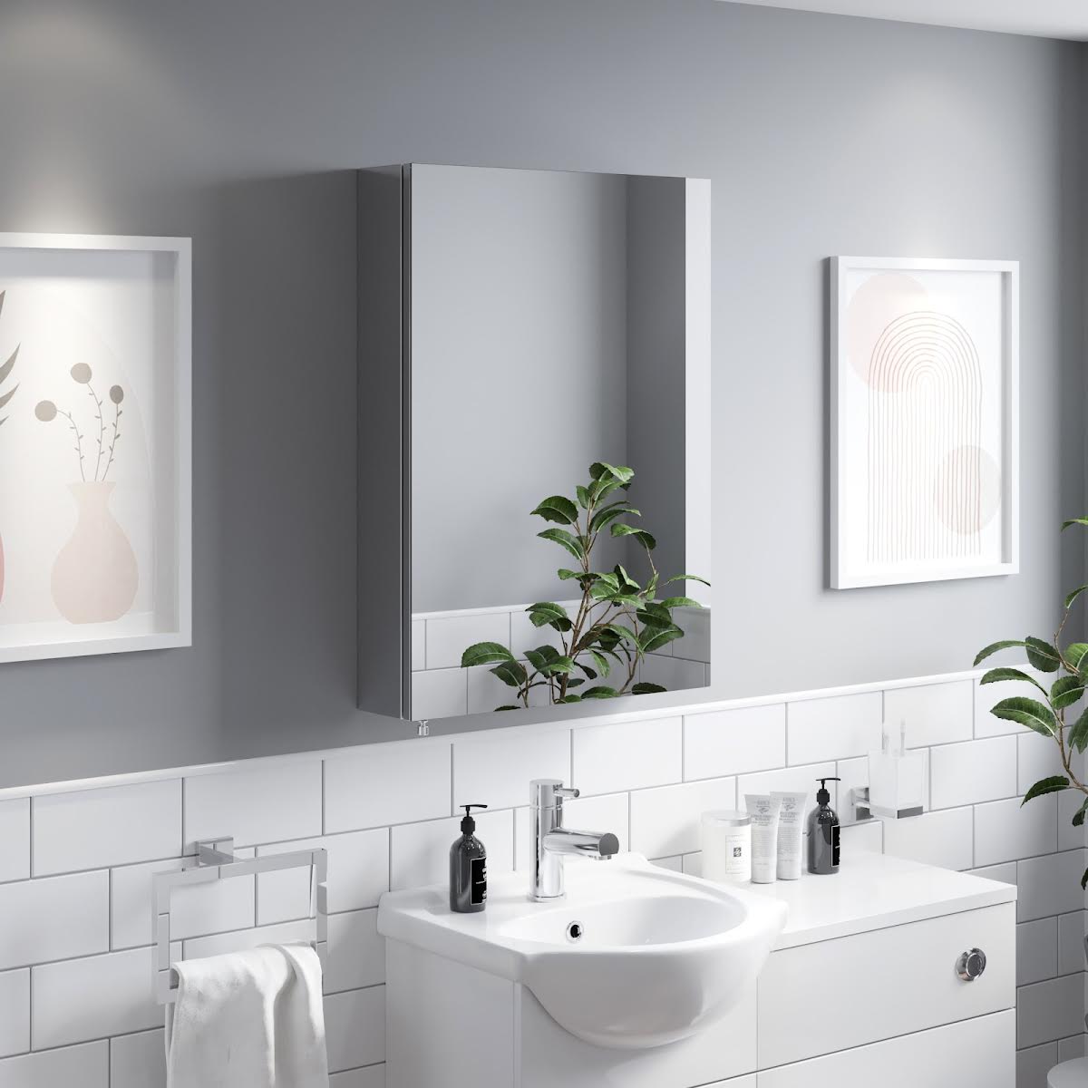 Vale Designs Ocel Stainless Steel Mirror Cabinet 500 x 700mm