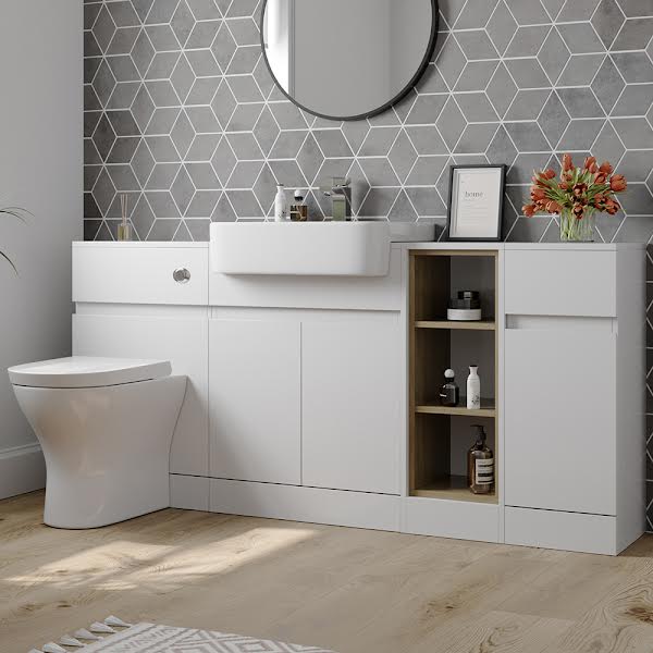 Artis Luna White Gloss Toilet & Vanity Unit with Basin - 1720mm