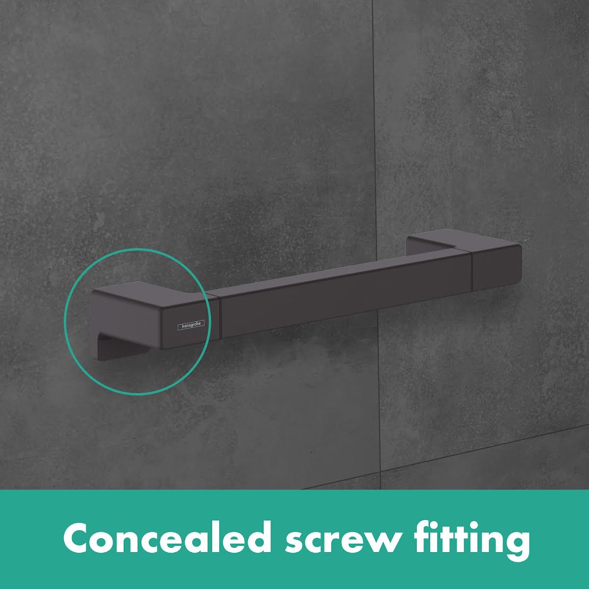 hansgrohe AddStoris Grab Bar 348mm Matt Black - 41744670