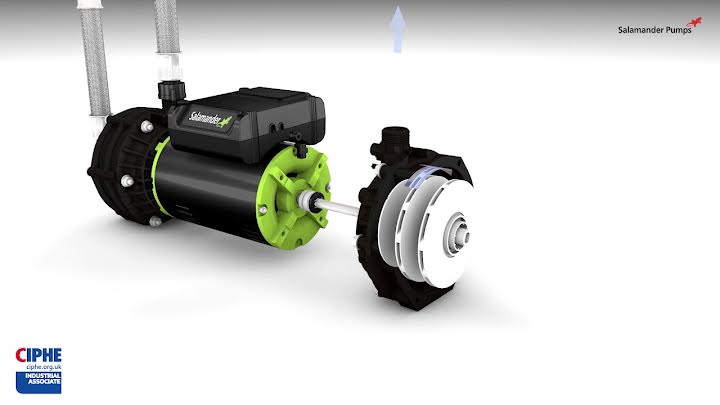 Salamander 2.0 Bar Twin Positive Head Centrifugal Shower and Bath