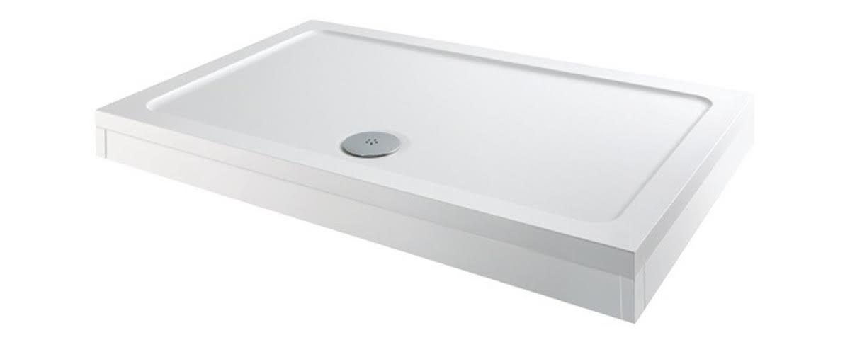 Luxura Sliding Shower Enclosure 1400 x 800mm with Raised Tray and Waste ...