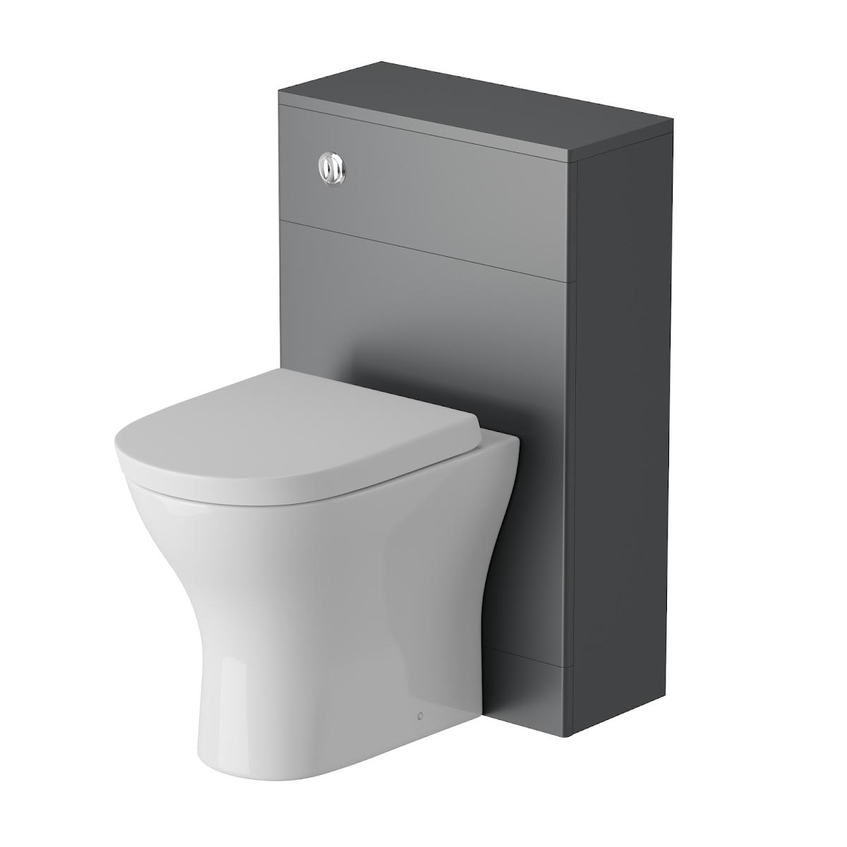 Regis Forma Grey Gloss BTW Toilet Unit & Arles Toilet 500mm