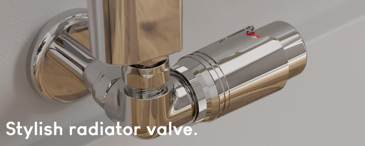 DuraTherm Corner Chrome Thermostatic Radiator Valve Pack - 15mm
