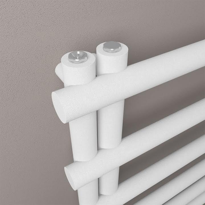 Solaro Marlow E-Style 1150 x 500mm Heated Towel Radiator - Matt White