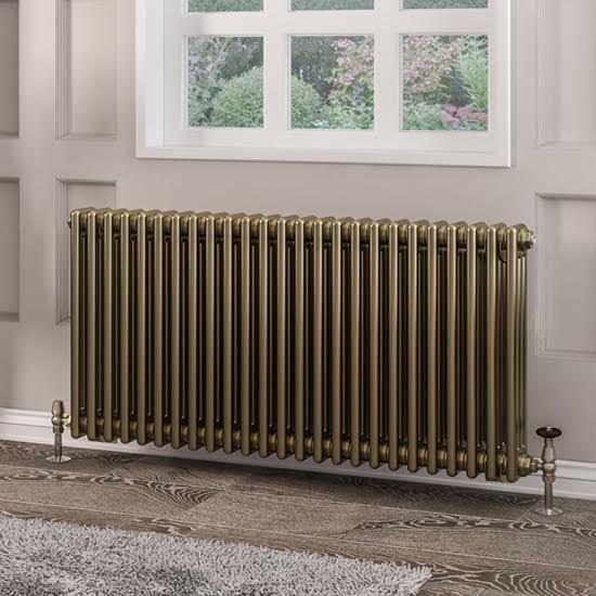Solaro Rivassa 600 x 1148mm Traditional 3 Column Radiator - Bronze Effect