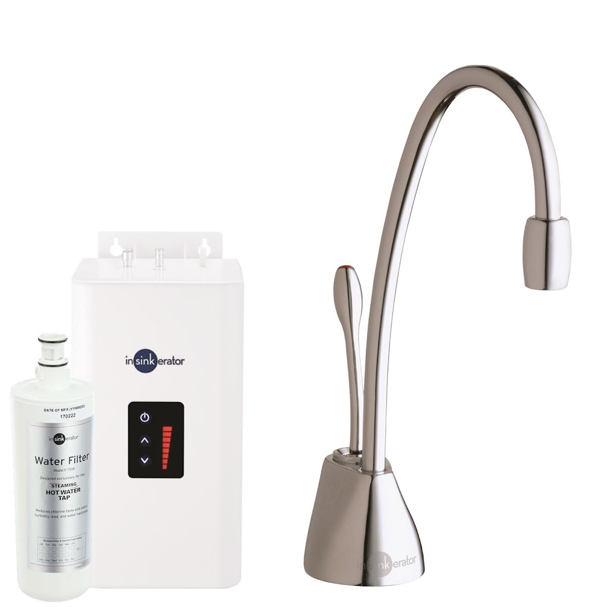 InSinkErator GN1100 Boiling Water Tap with NeoTank Curved Chrome