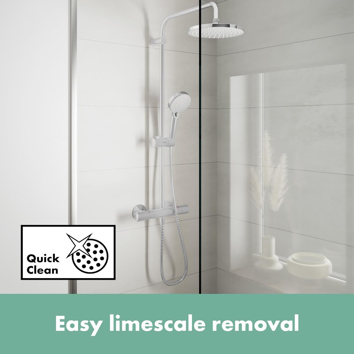 Hansgrohe Vernis Blend Thermostatic Mixer Shower - Round Drench ...