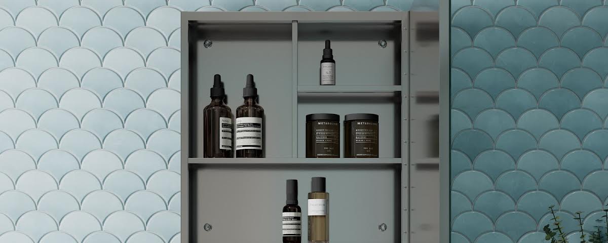 Vale Designs Stahl Stainless Steel Mirror Cabinet 500 x 700mm