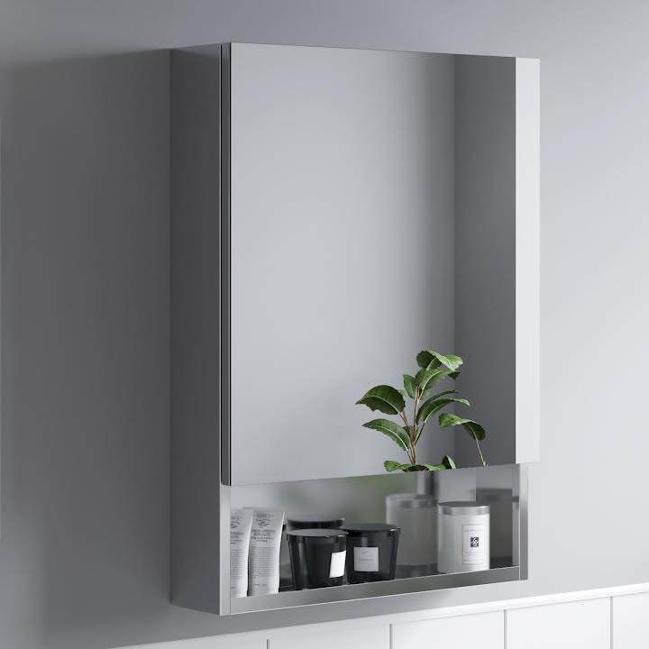Vale Designs Stahl Stainless Steel Mirror Cabinet 500 x 700mm