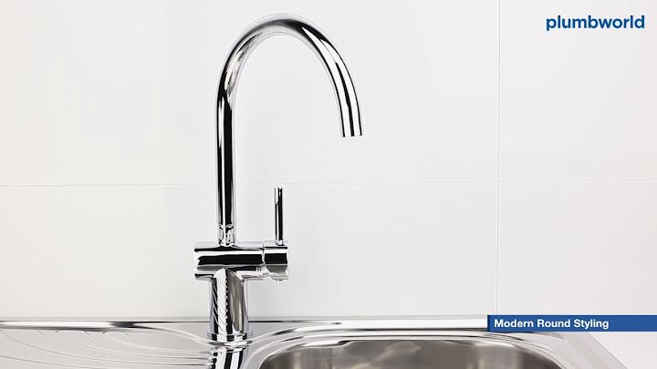 Sauber Cascade Kitchen Mixer Tap Chrome