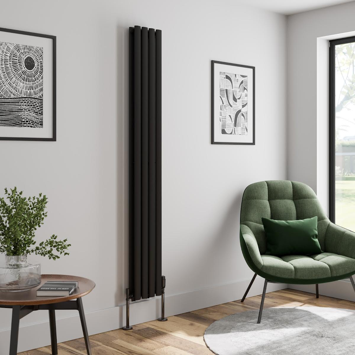DuraTherm Vertical Oval Tube Double Panel Designer Radiator - 1800 x ...