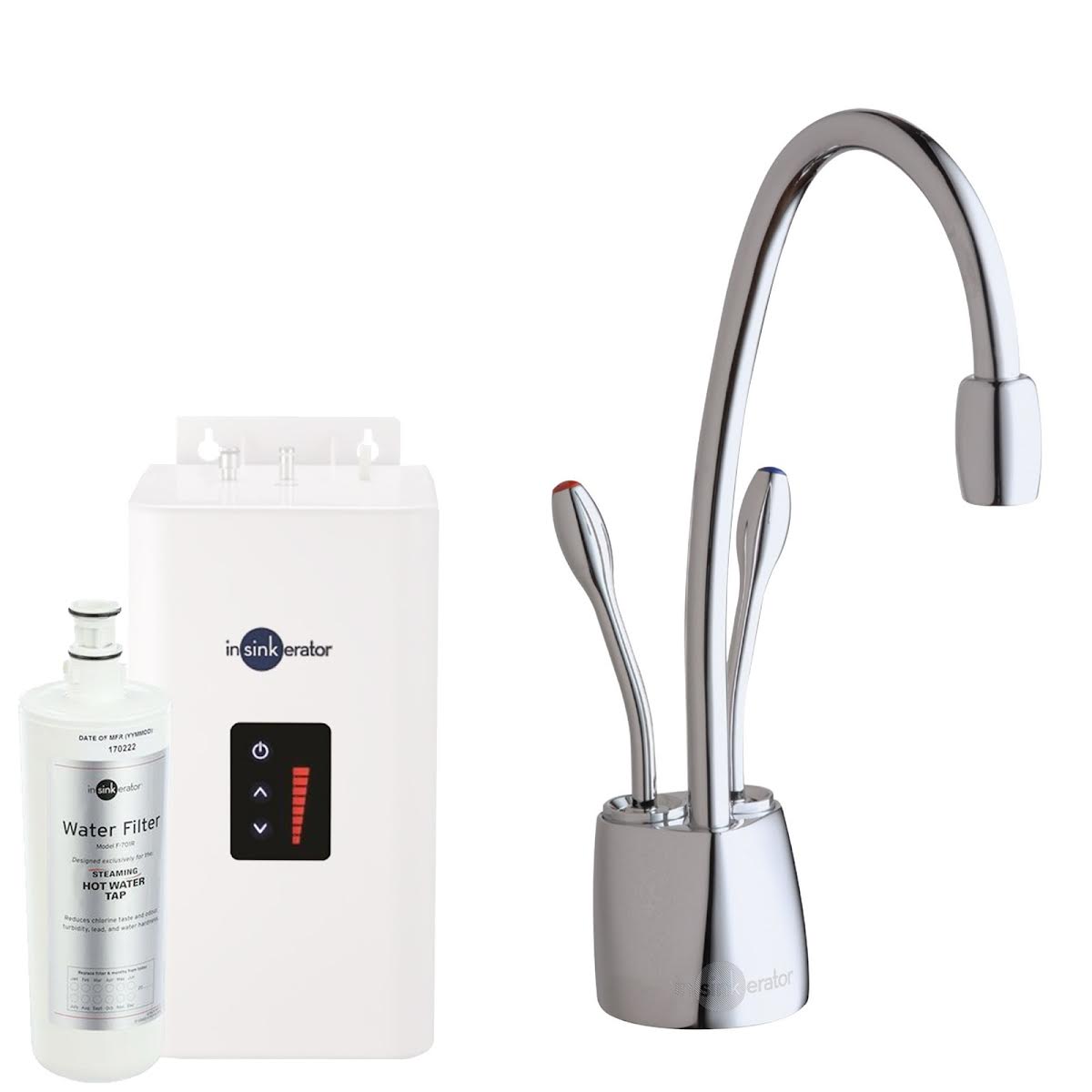 InSinkErator HC1100 Boiling Water Tap with NeoTank Curved Chrome