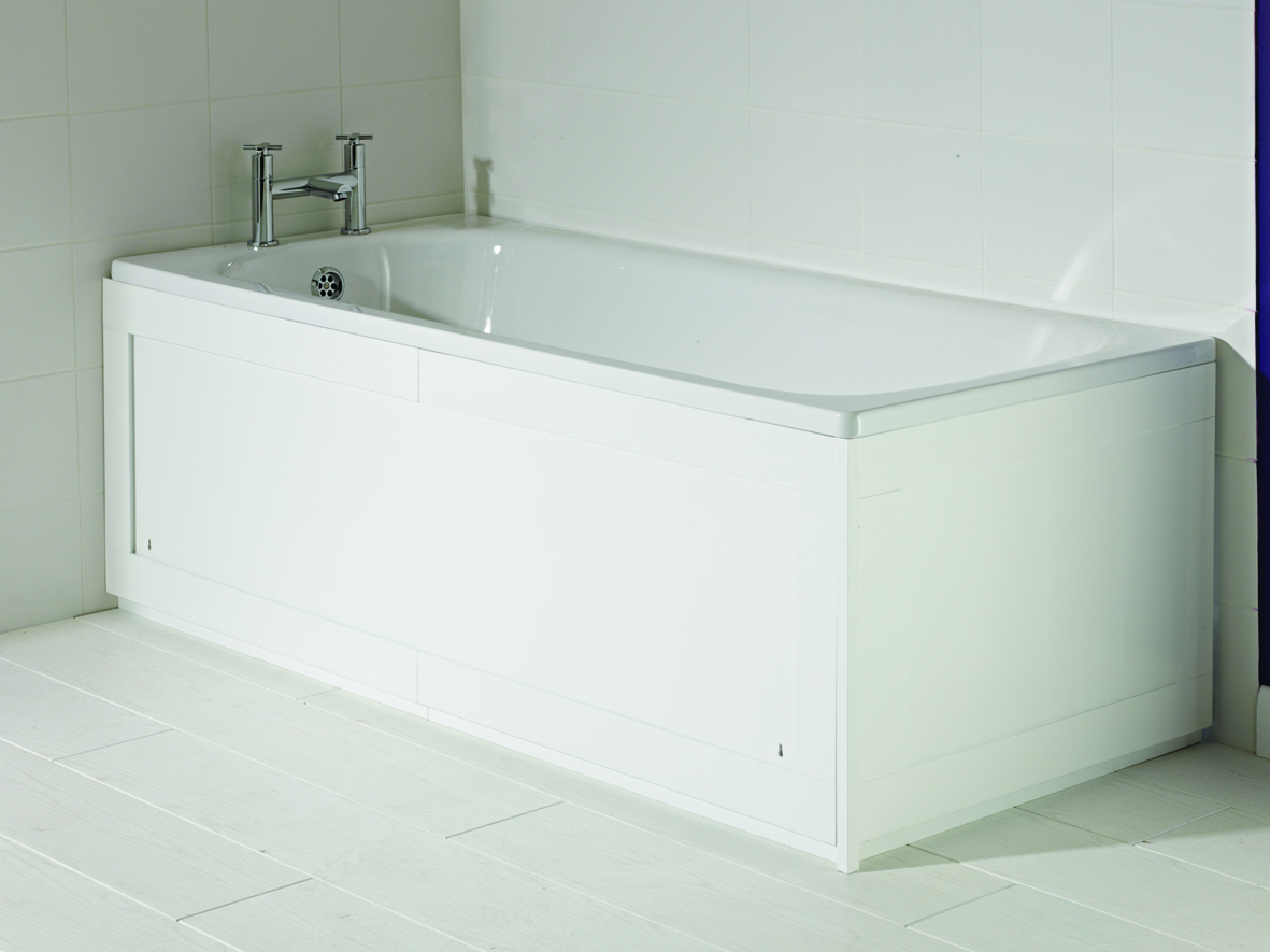 Croydex Unfold 'N' Fit White Front Side Bath Panel 1680mm & Lockable ...