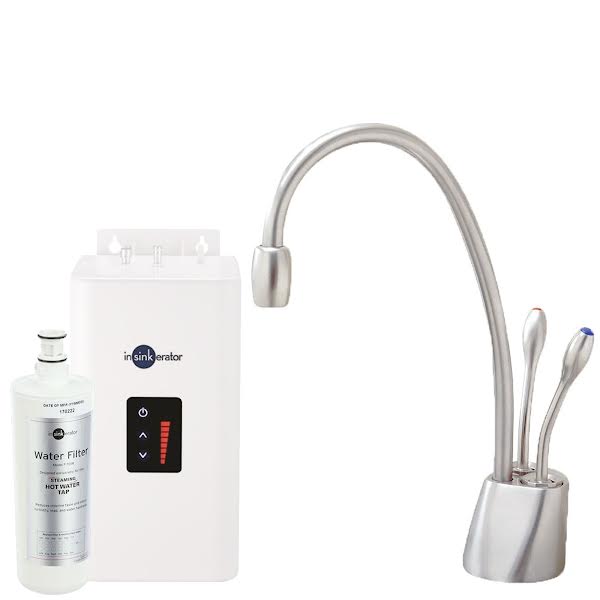 InSinkErator HC1100 Boiling Water Tap with NeoTank Curved Brushed