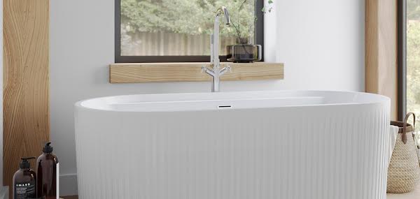 Affine Fluted Freestanding Bath 1700 x 750mm