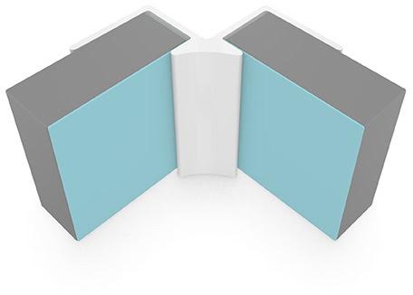 Multipanel Wall Panel Internal Corner Profile Type A White
