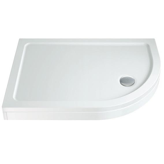 Hydrolux Raised 1000 x 800mm Offset Quadrant Shower Tray Right