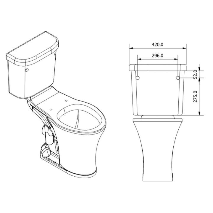NymaPRO Close Coupled Doc M Pack Dark Grey Grab Rails Exposed Fixings ...